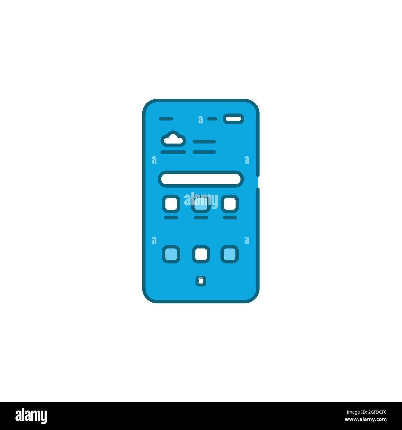 Mobile device color line icon. Pictogram for web page, mobile app ...