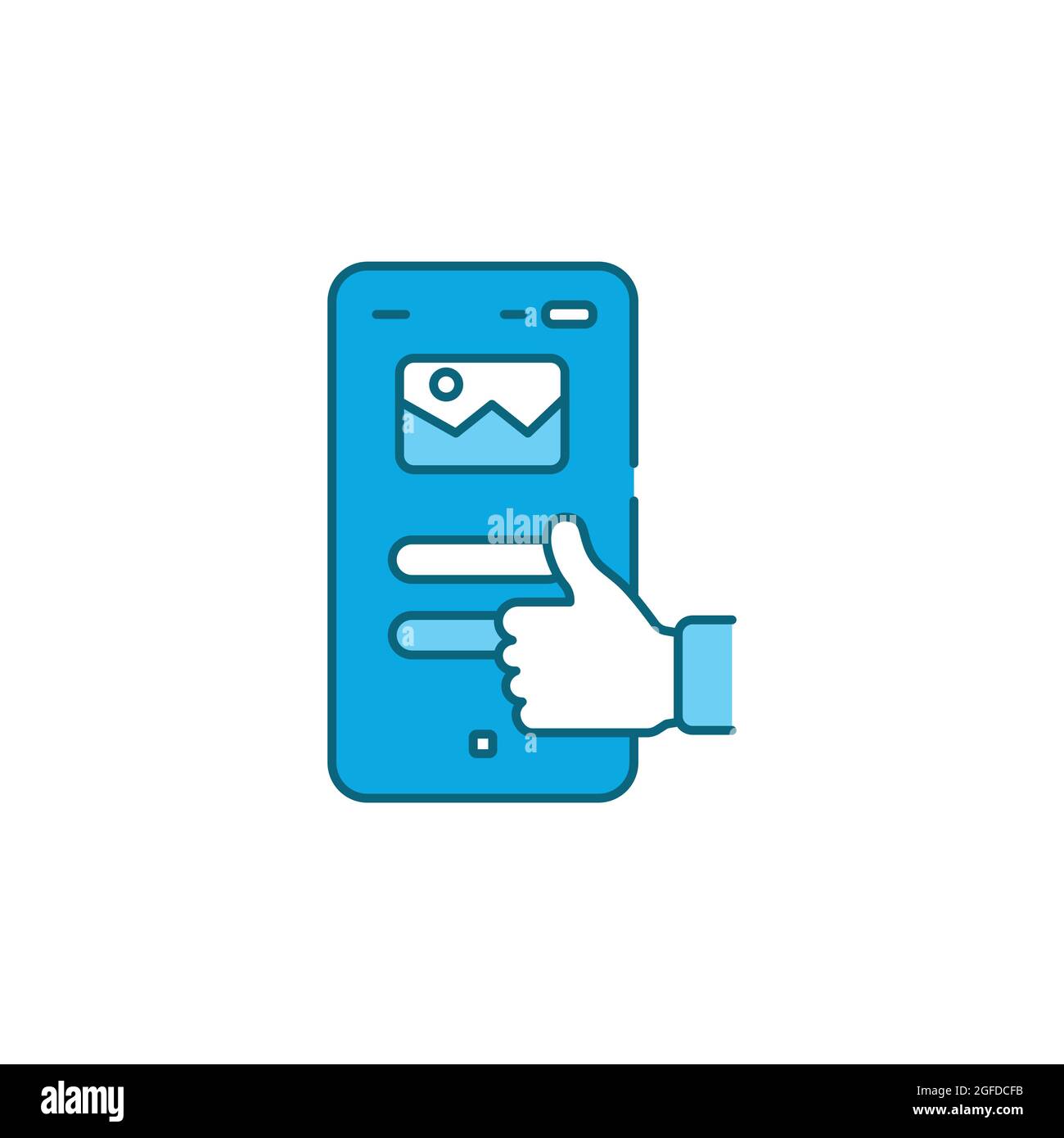 User experience color line icon. Pictogram for web page, mobile app ...