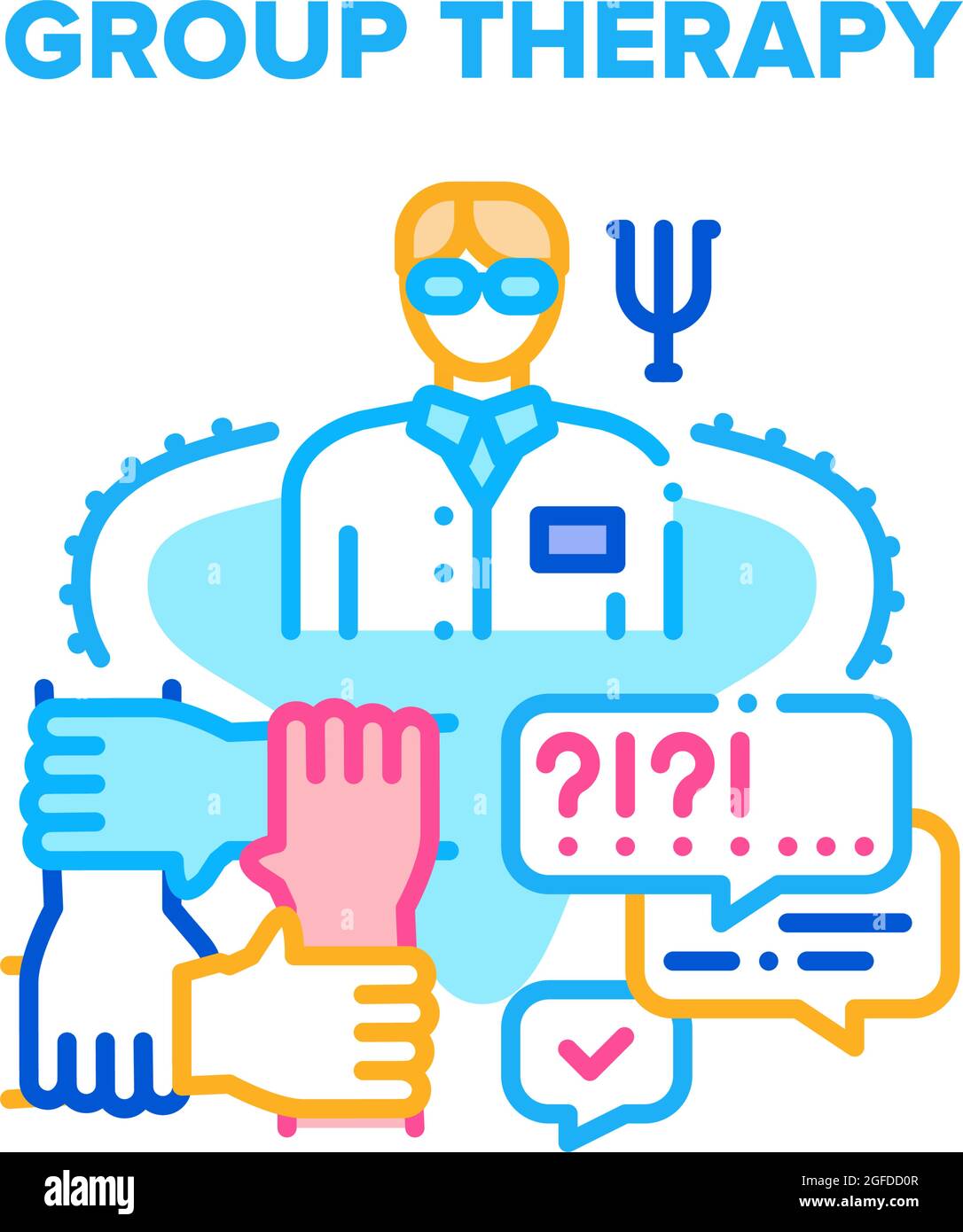 Group Therapy Vector Concept Color Illustration Stock Vector Image ...