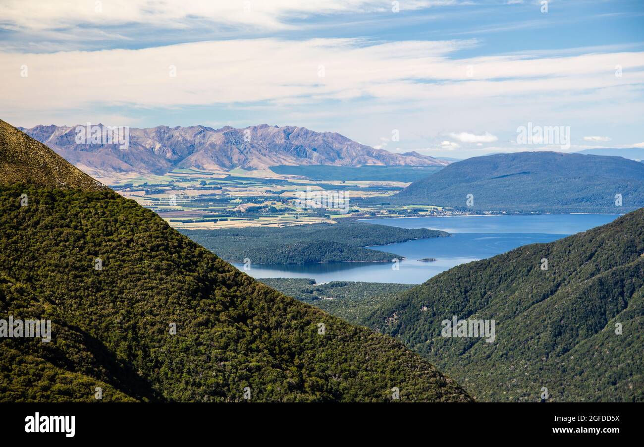 Hiking the Kepler Track in Fiordland National Park, New Zealand Stock ...