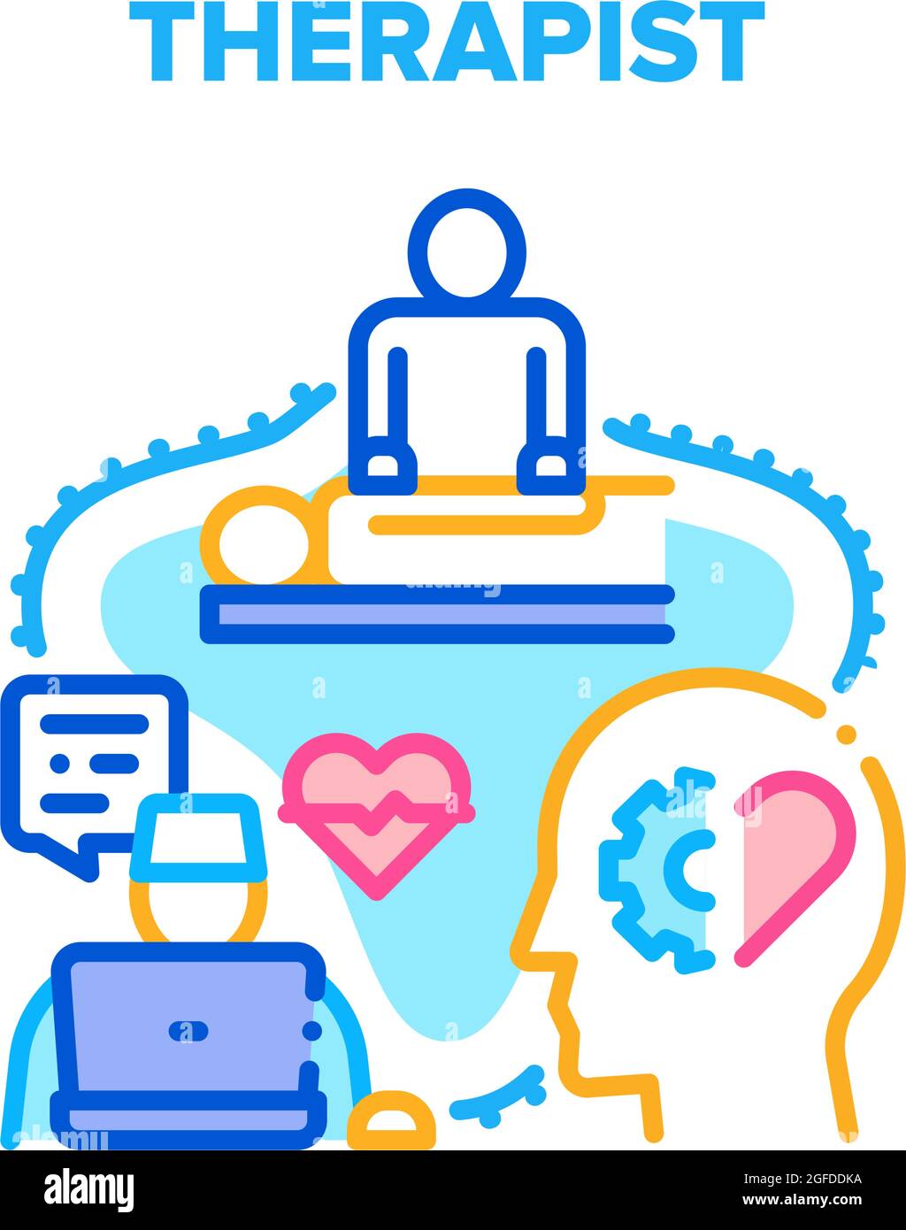 Therapist Doctor Vector Concept Color Illustration Stock Vector Image ...