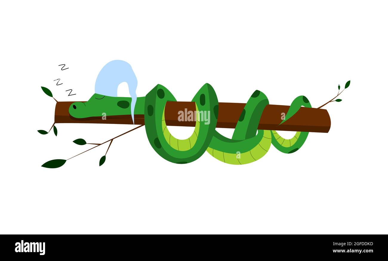 Cartoon vector illustration for children, snake queen, crown and mantle ...