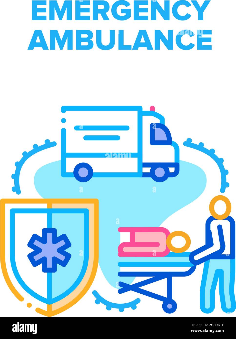 Emergency Ambulance Vector Concept Illustration Stock Vector Image ...