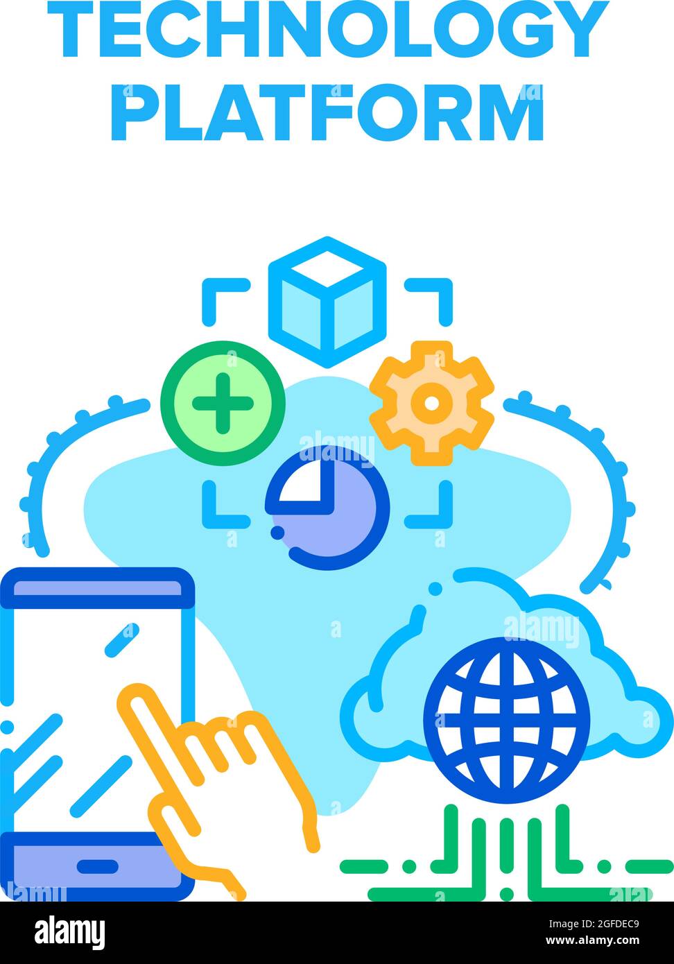 Technology Platform Vector Concept Illustration Stock Vector Image ...