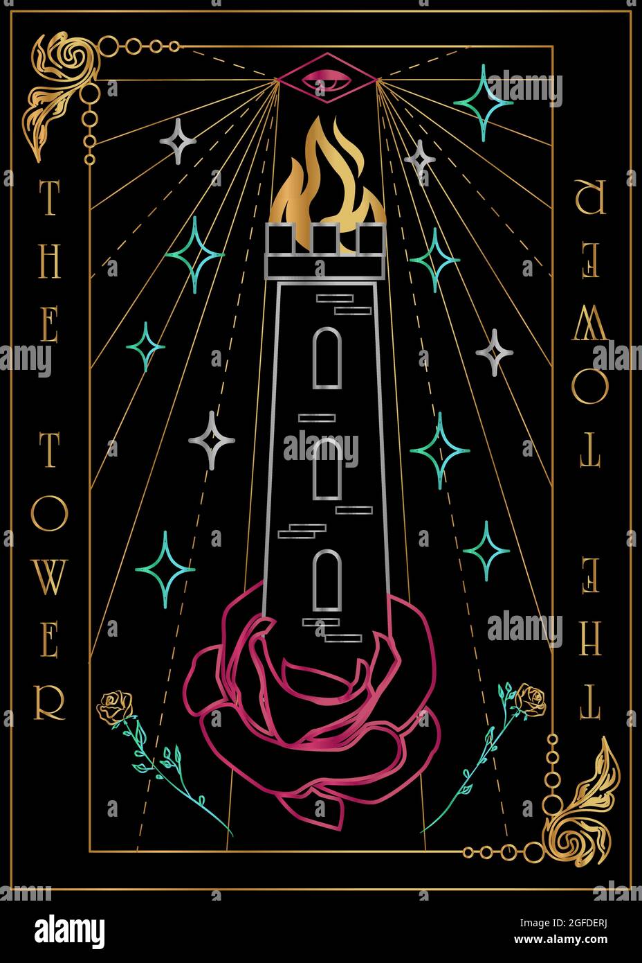 Tarot card Tower Stock Vector Image & Art - Alamy