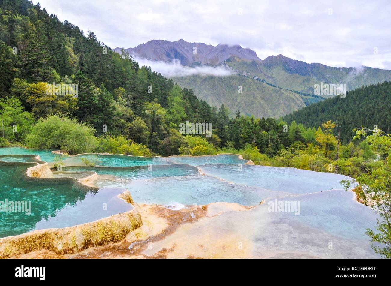 Huanglong national park in Songpan county Sichuan province China Stock ...