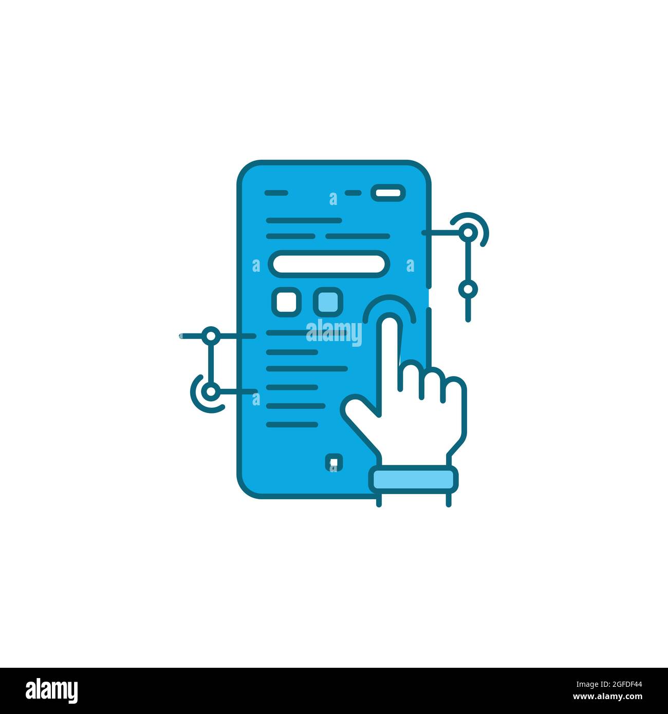 App development color line icon. Pictogram for web page, promo. UI UX ...