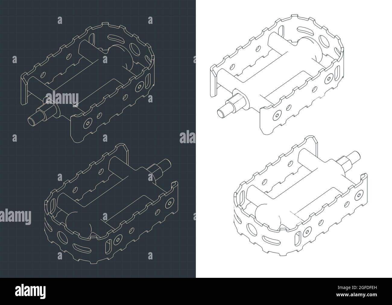 Pedal mechanism Stock Vector Images - Alamy