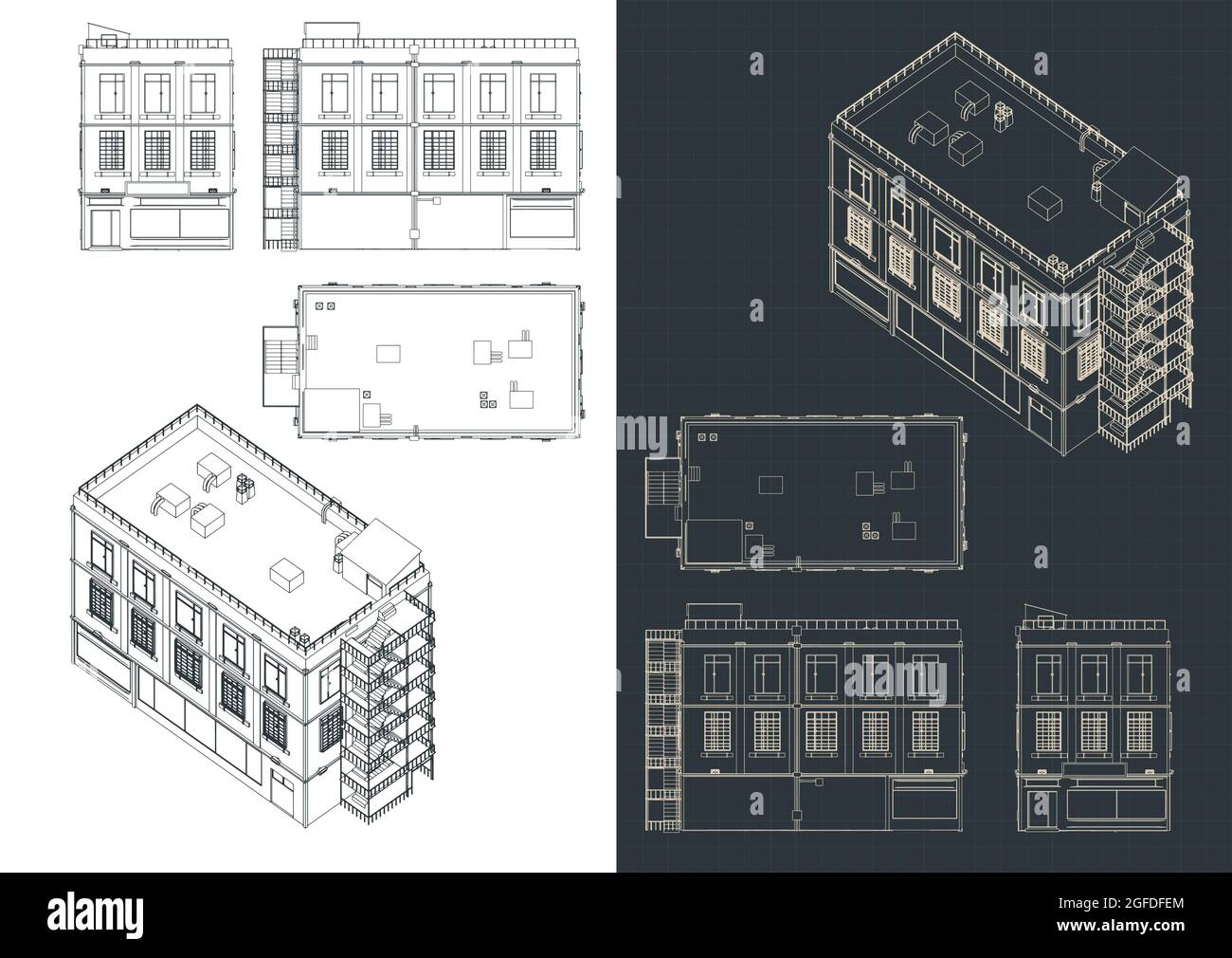 Old town building detail Stock Vector Images - Alamy