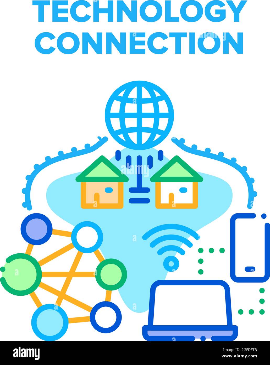 Technology Connection Vector Concept Illustration Stock Vector Image And Art Alamy