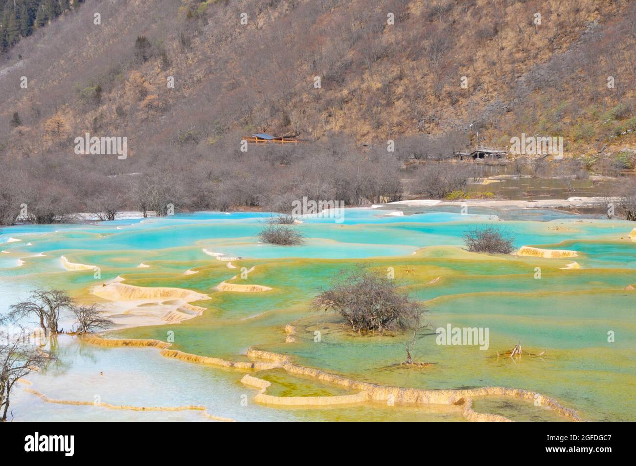 Huanglong national park in Songpan county Sichuan province China Stock ...