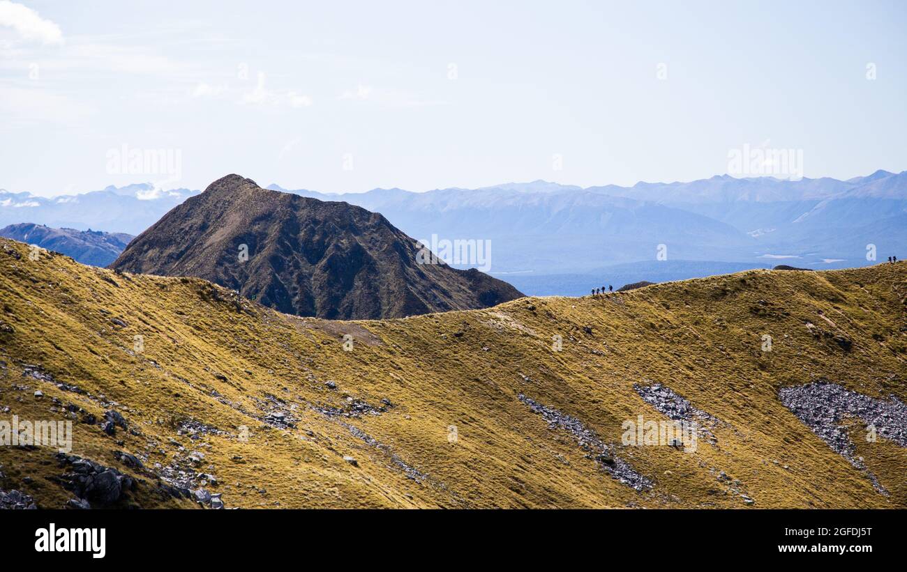 Hiking the Kepler Track, Fiordland National Park, New Zealand Stock ...