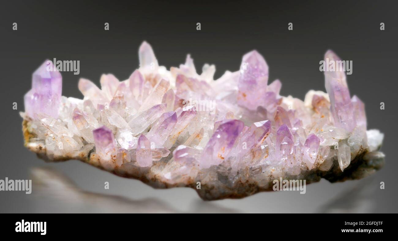 amethyst mineral specimen stone rock geology gem crystal Stock Photo ...