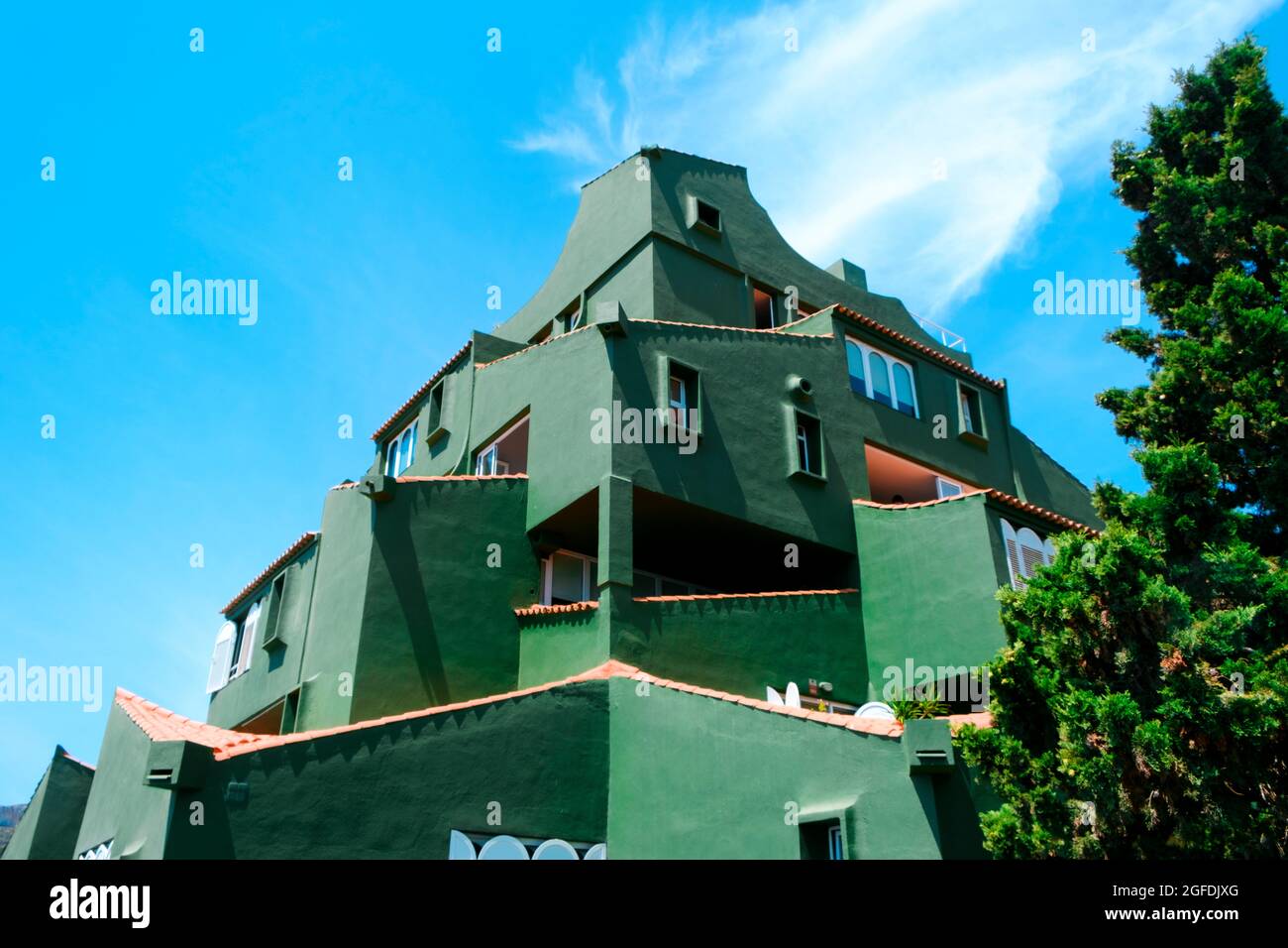 Calpe, Spain - August 2, 2021: The famous Xanadu building, in Calpe ...