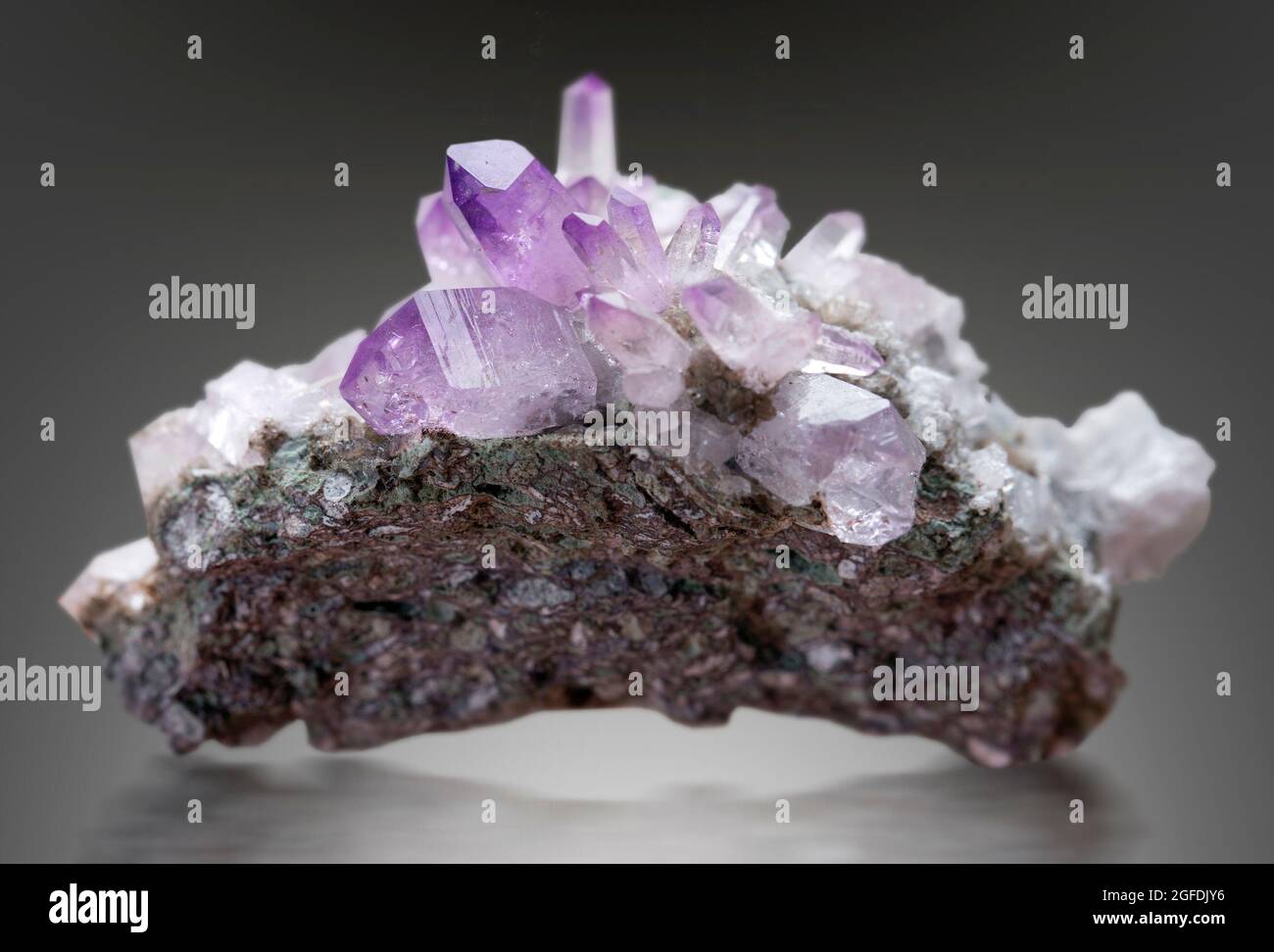 amethyst mineral specimen stone rock geology gem crystal Stock Photo ...