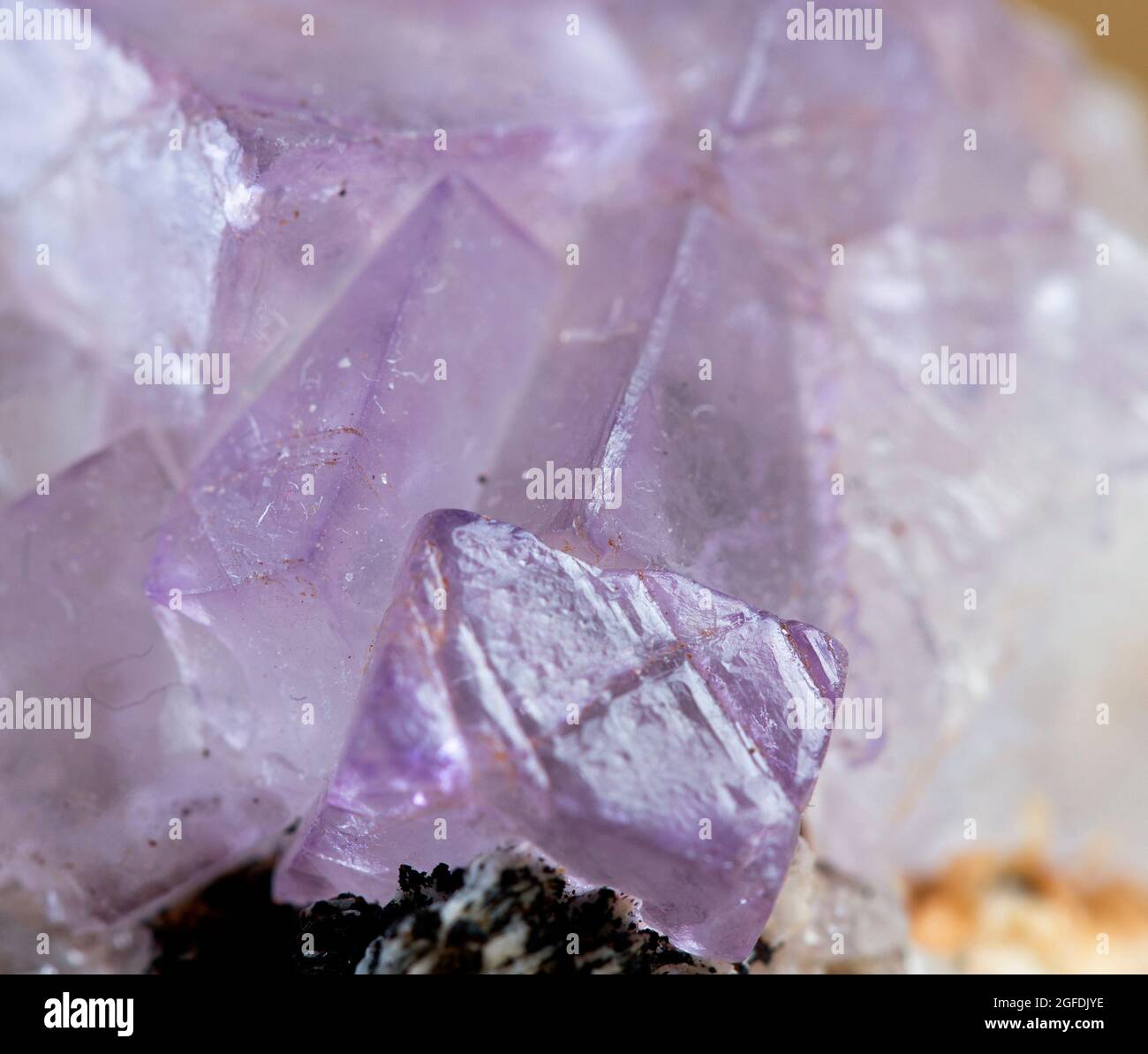 amethyst mineral specimen stone rock geology gem crystal Stock Photo ...
