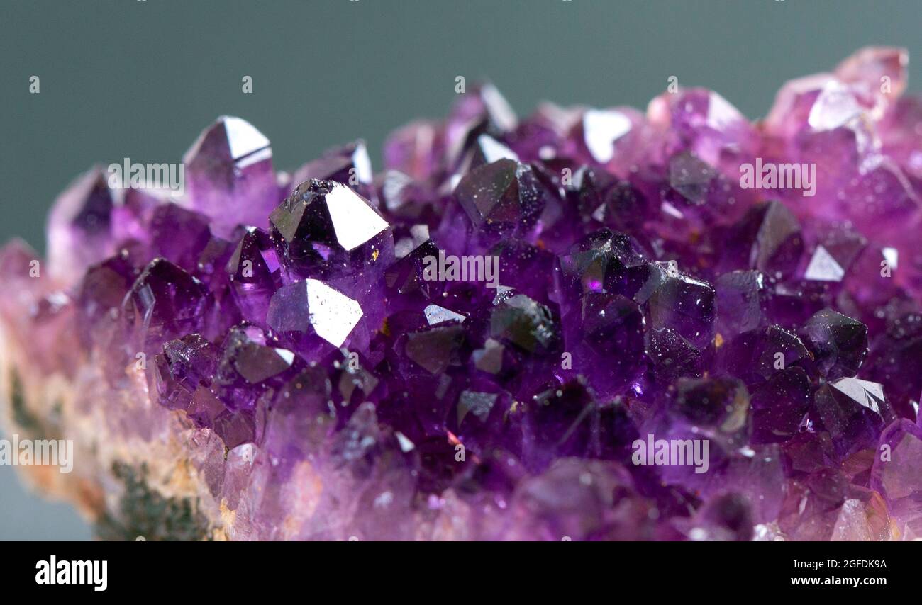 amethyst mineral specimen stone rock geology gem crystal Stock Photo ...