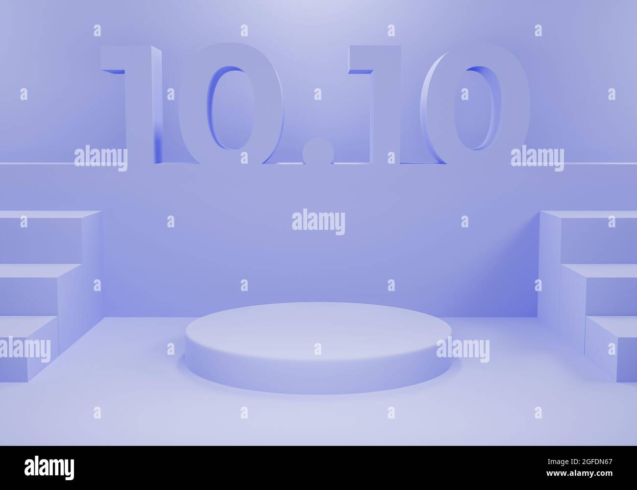 Realistic 1010 background. Display podium isolated blue color. 3d ...