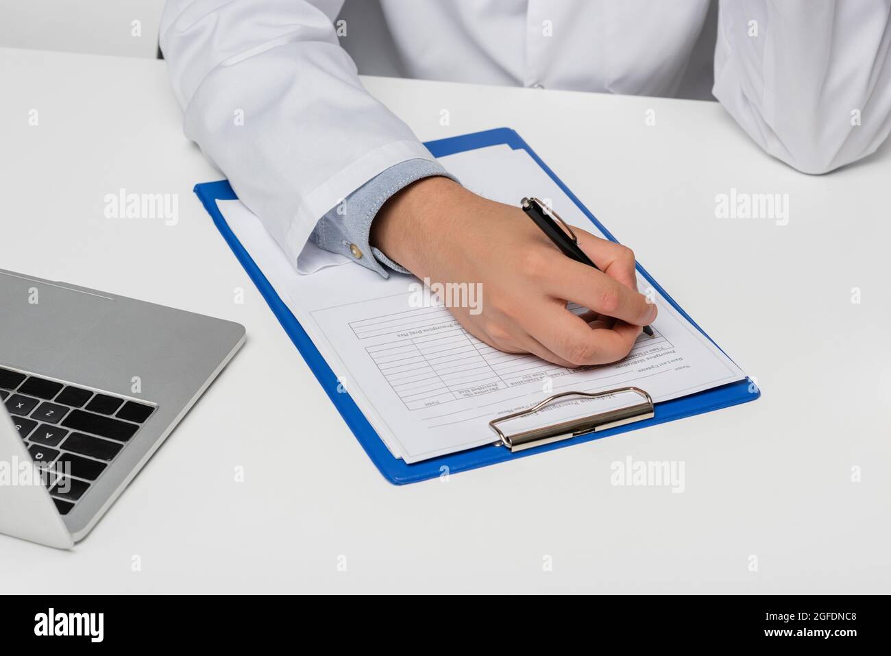 Cropped view doctor writing hi-res stock photography and images - Alamy