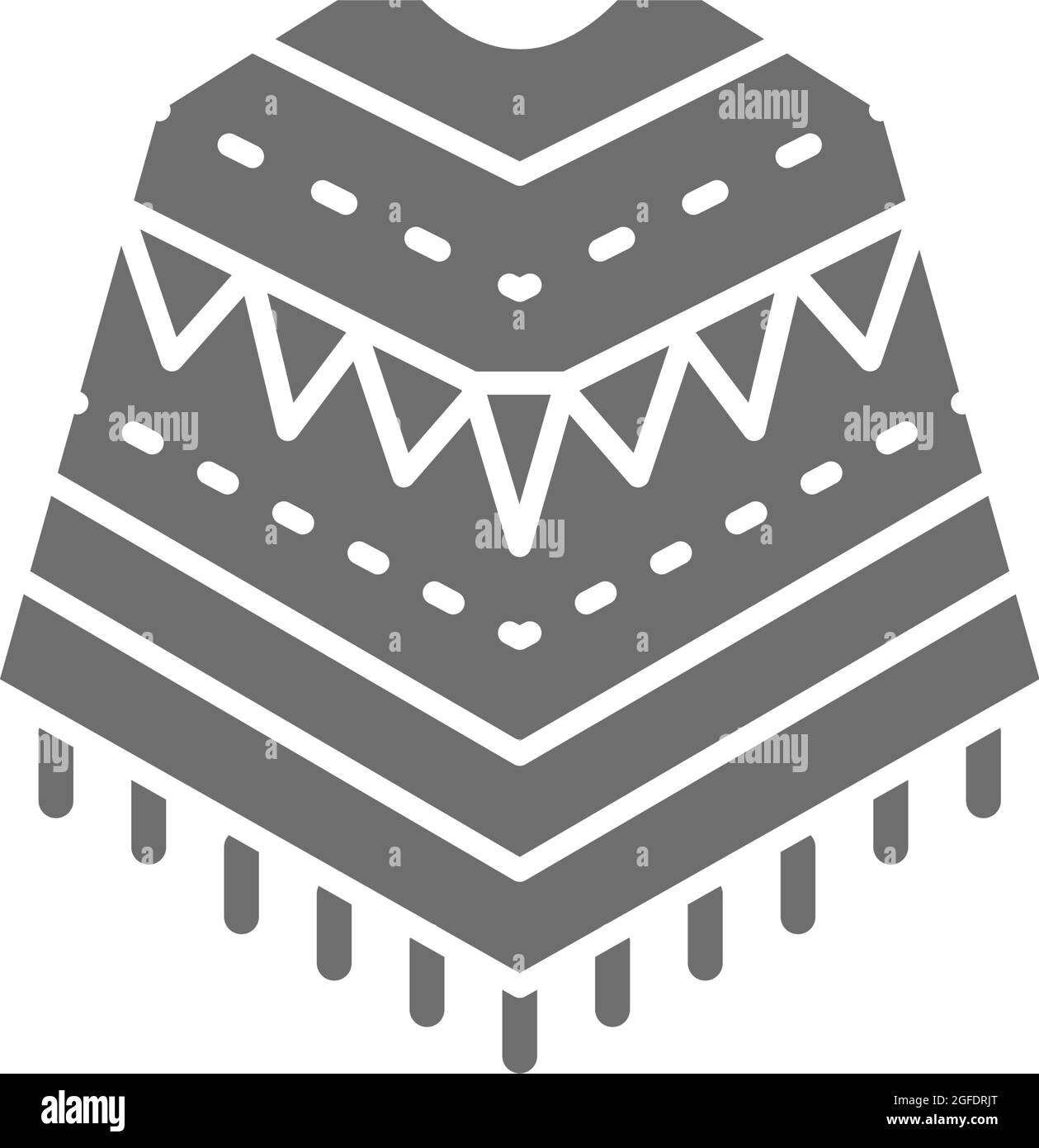 Mexican Poncho Pattern Vector