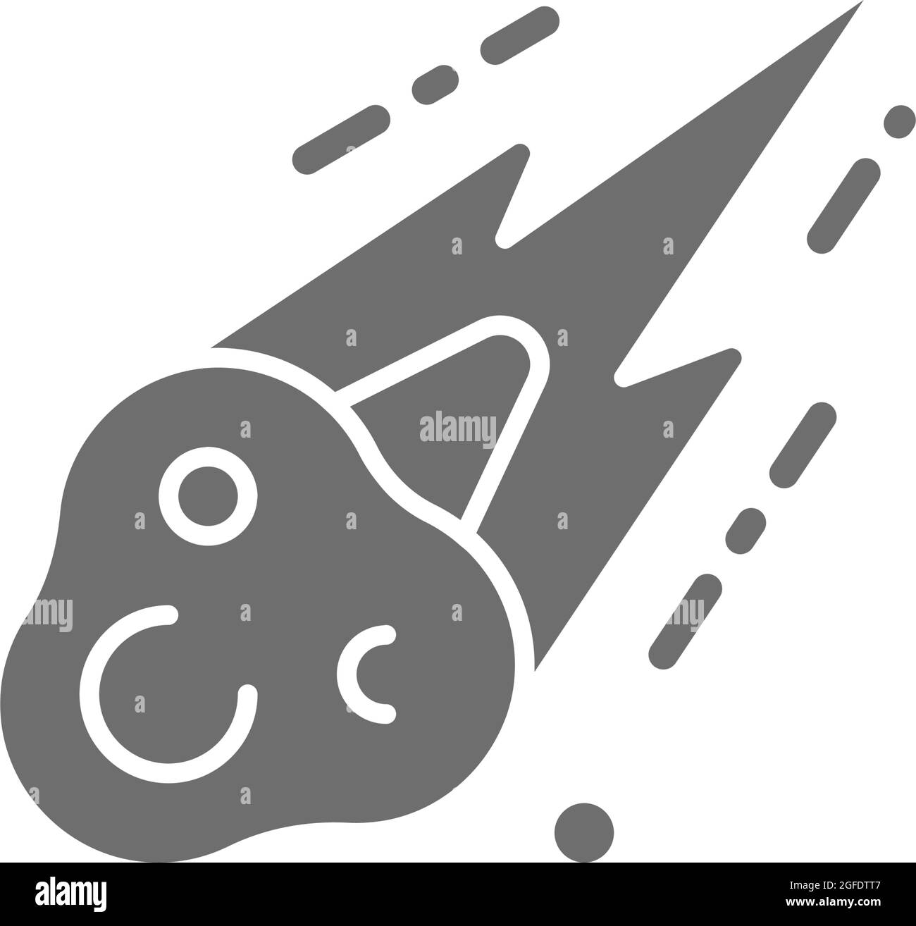 Vector meteorite, meteor rain fall grey icon Stock Vector Image & Art ...