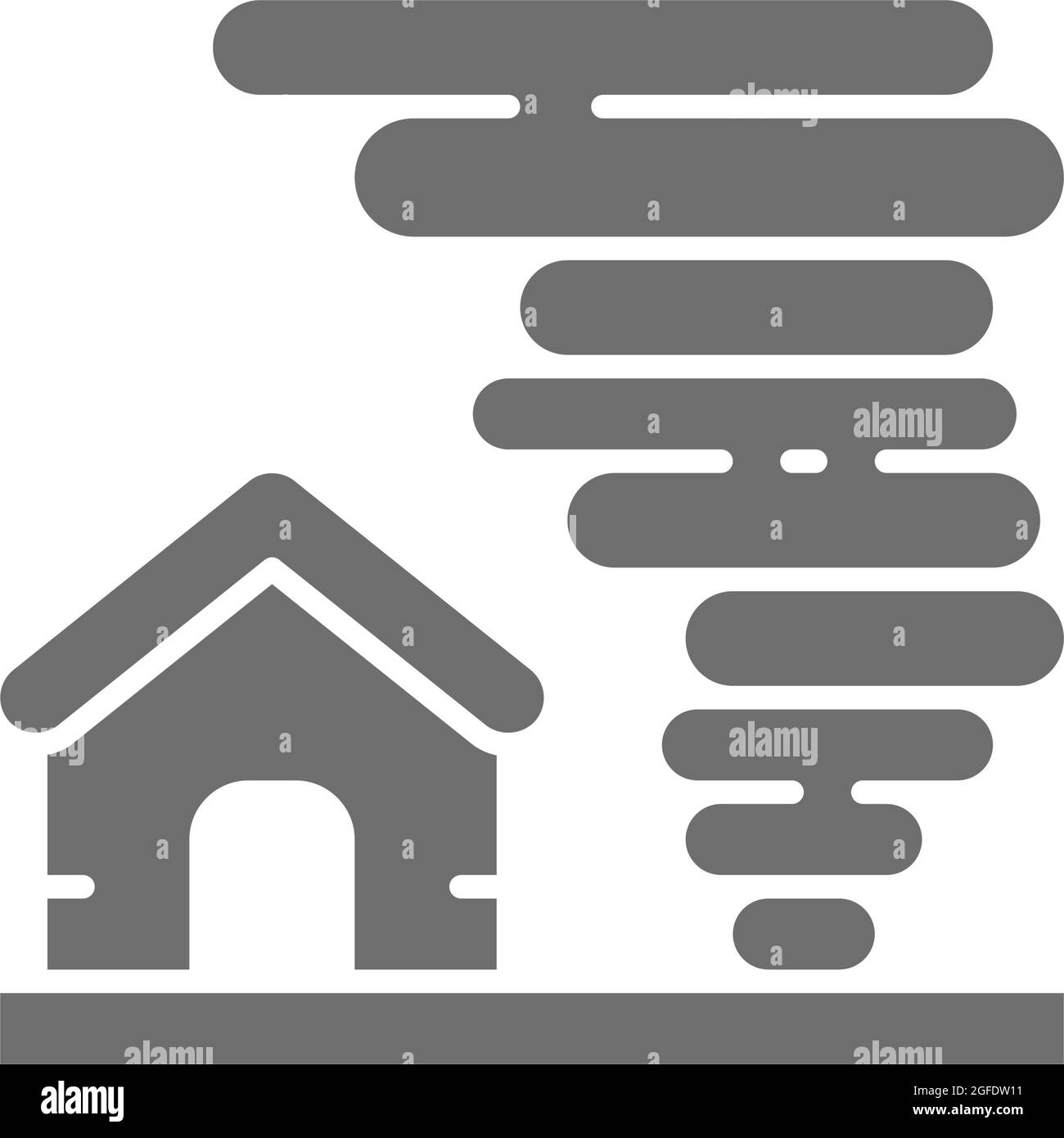 Cataclysm disaster icon set Stock Vector Images - Alamy