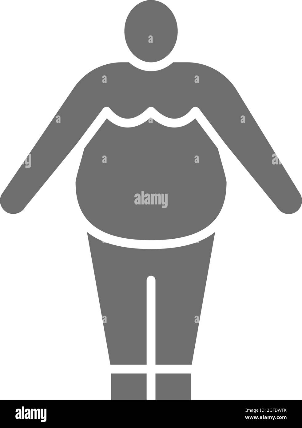 Vector obesity, fat man, chubby grey icon Stock Vector Image & Art - Alamy
