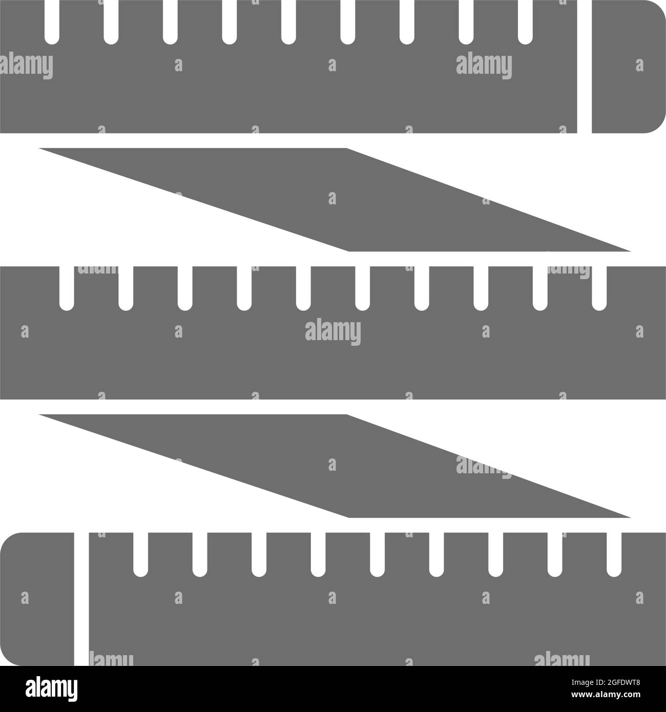 Measuring tape, tailor centimeter, roulette grey icon Stock Vector ...