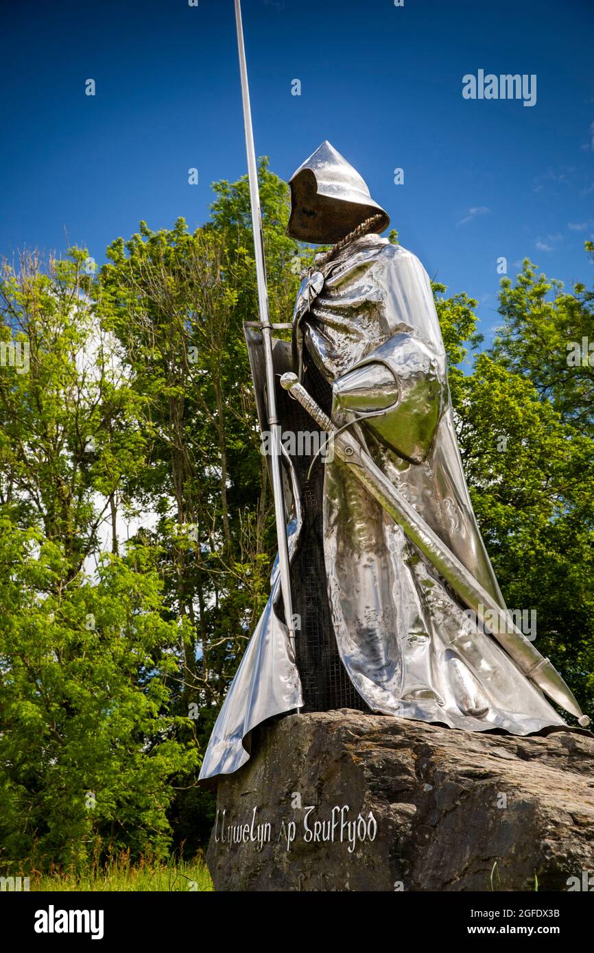 UK, Wales, Carmarthenshire, Llandovery, Castle, stainless steel ...
