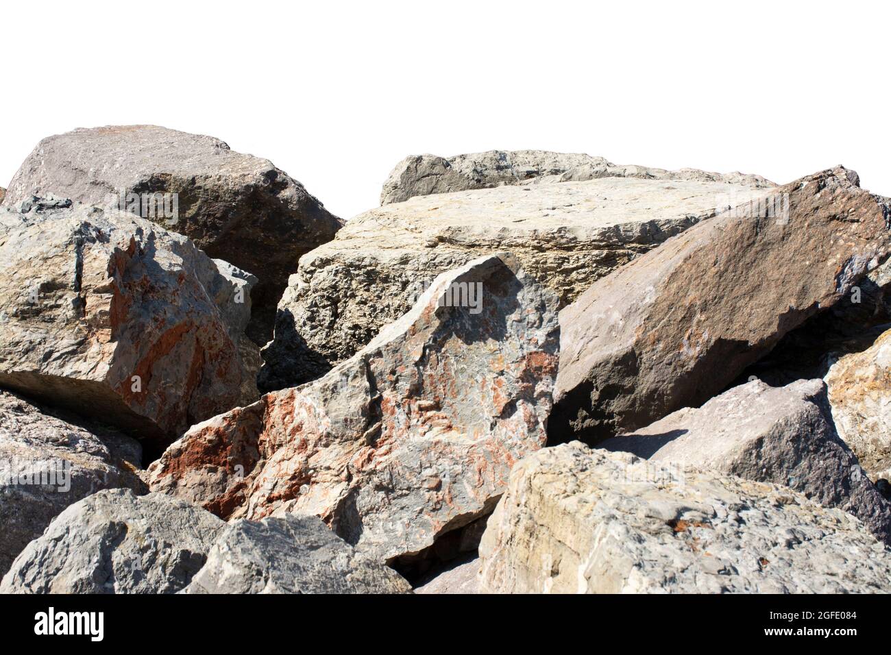 isolated big rock. pile of sea rock Stock Photo - Alamy