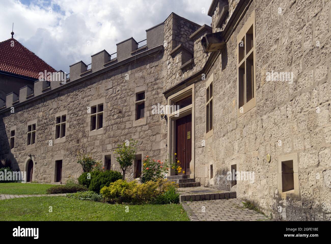 Exterior of historical Smolenice Castle in Smolenice, Slovakia Stock ...