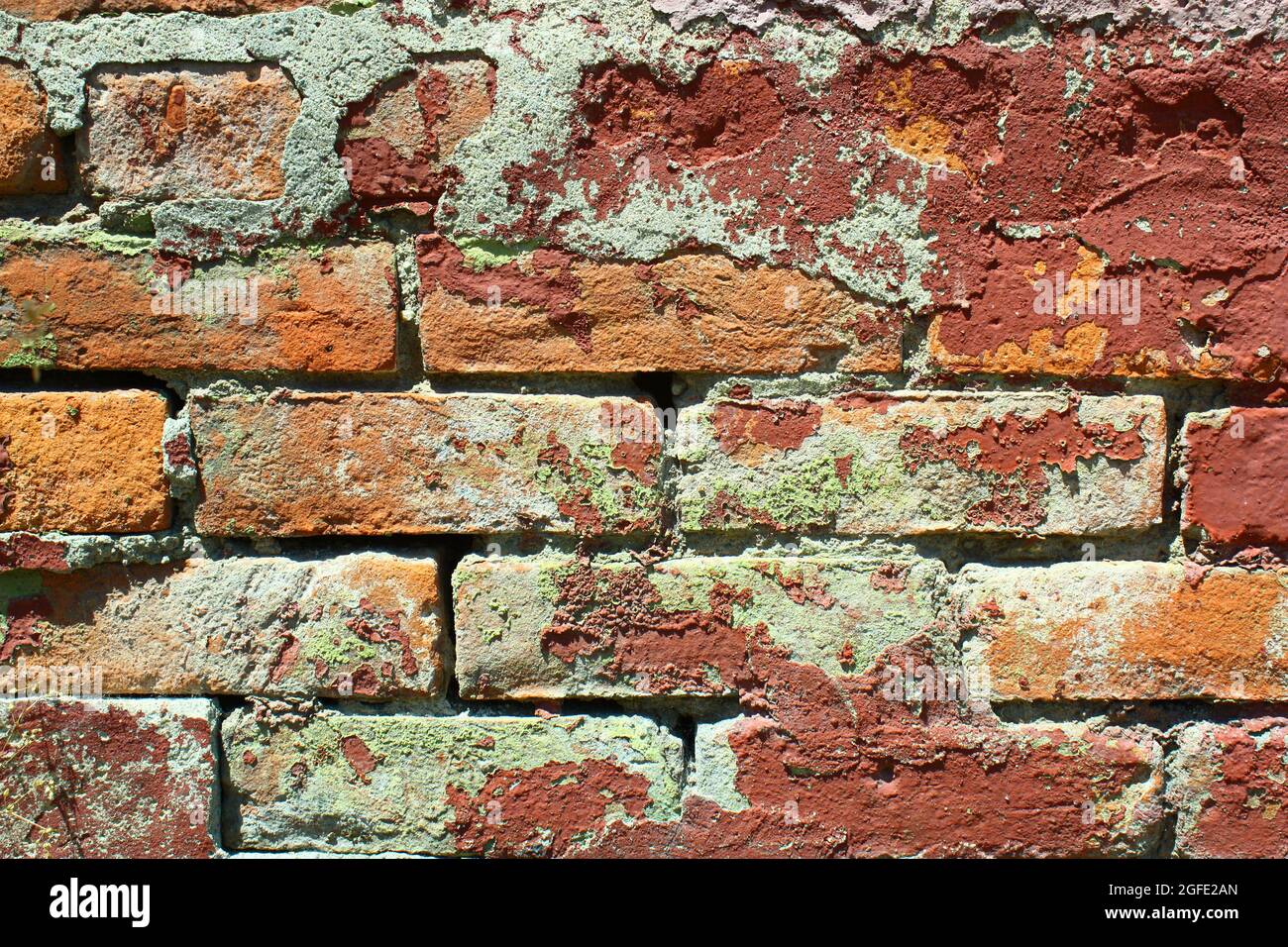 Downtown old red brick wall background Stock Photo - Alamy