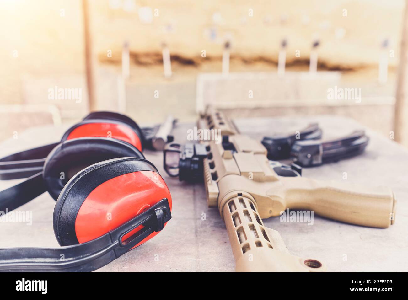 Weapons and military equipment for army, Assault rifle gun, shooting ...