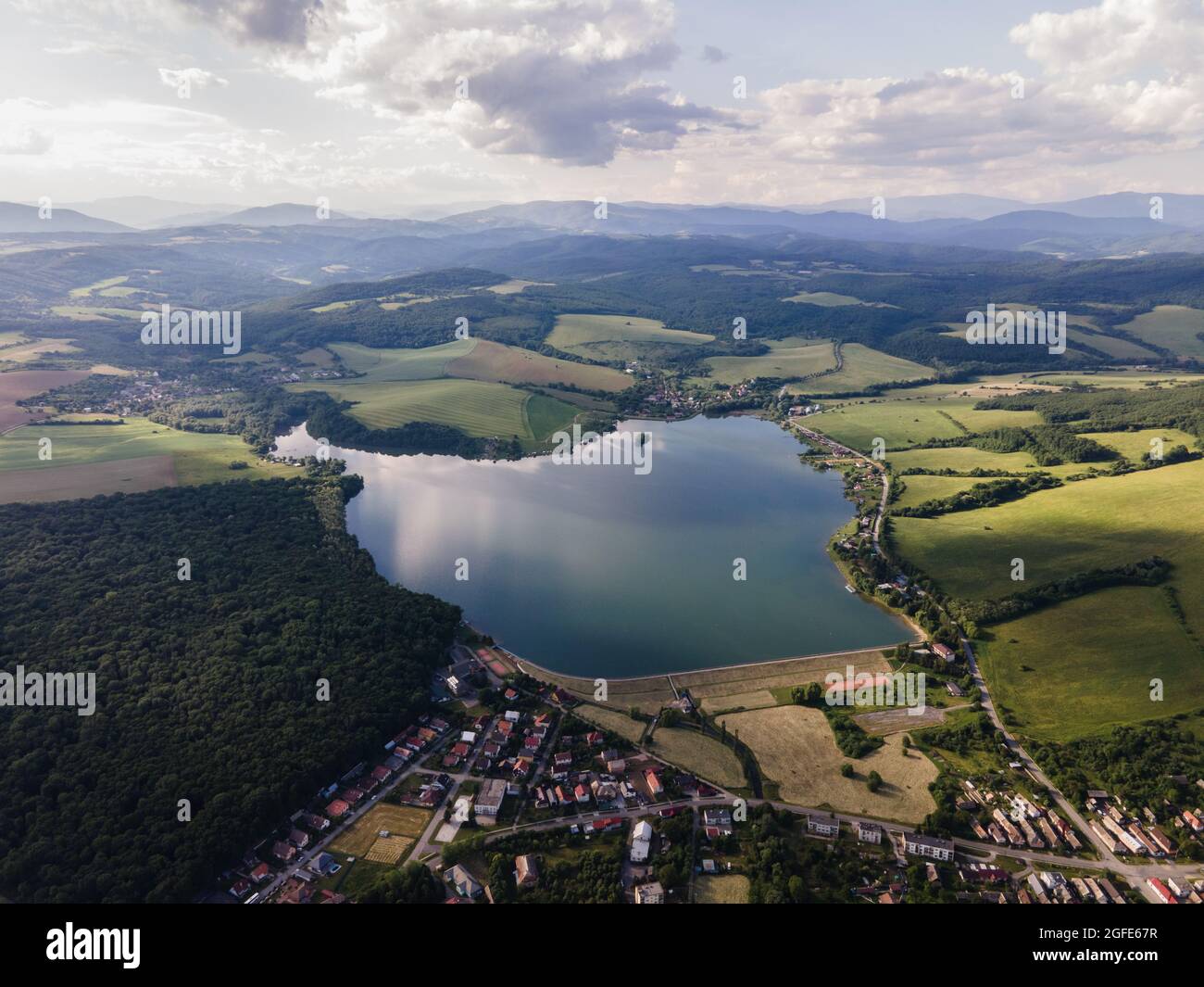 Aerial view of Teply vrch reservoir in Slovakia Stock Photo - Alamy