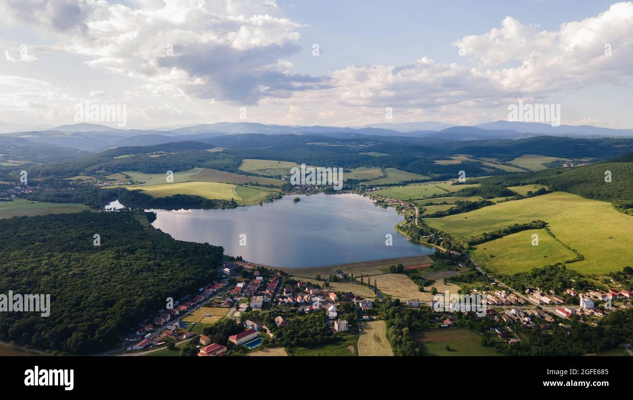 Aerial view of Teply vrch reservoir in Slovakia Stock Photo - Alamy