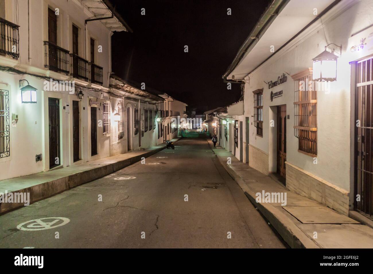 POPAYAN, COLOMBIA - SEPTEMBER 10, 2015: White buildings in colonial ...