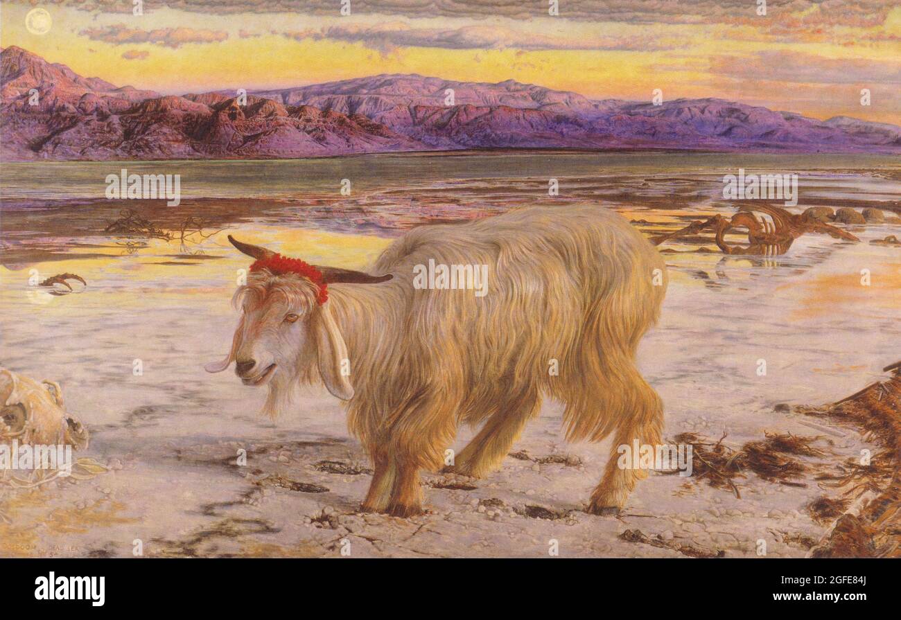 Holman Hunt - The Scapegoat - circa 1856 Stock Photo - Alamy