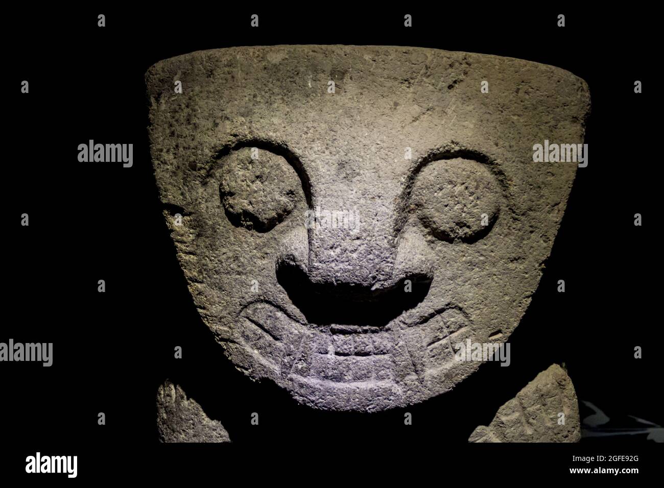 Ancient statues at archeological site in San Agustin, Colombia Stock ...