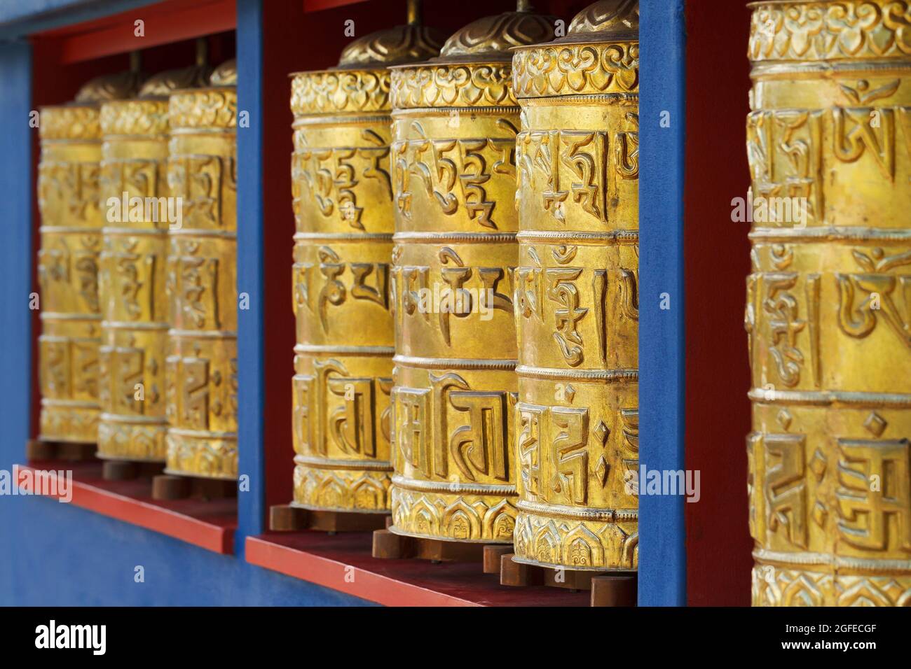 Tibetan prayer rolls hi-res stock photography and images - Alamy