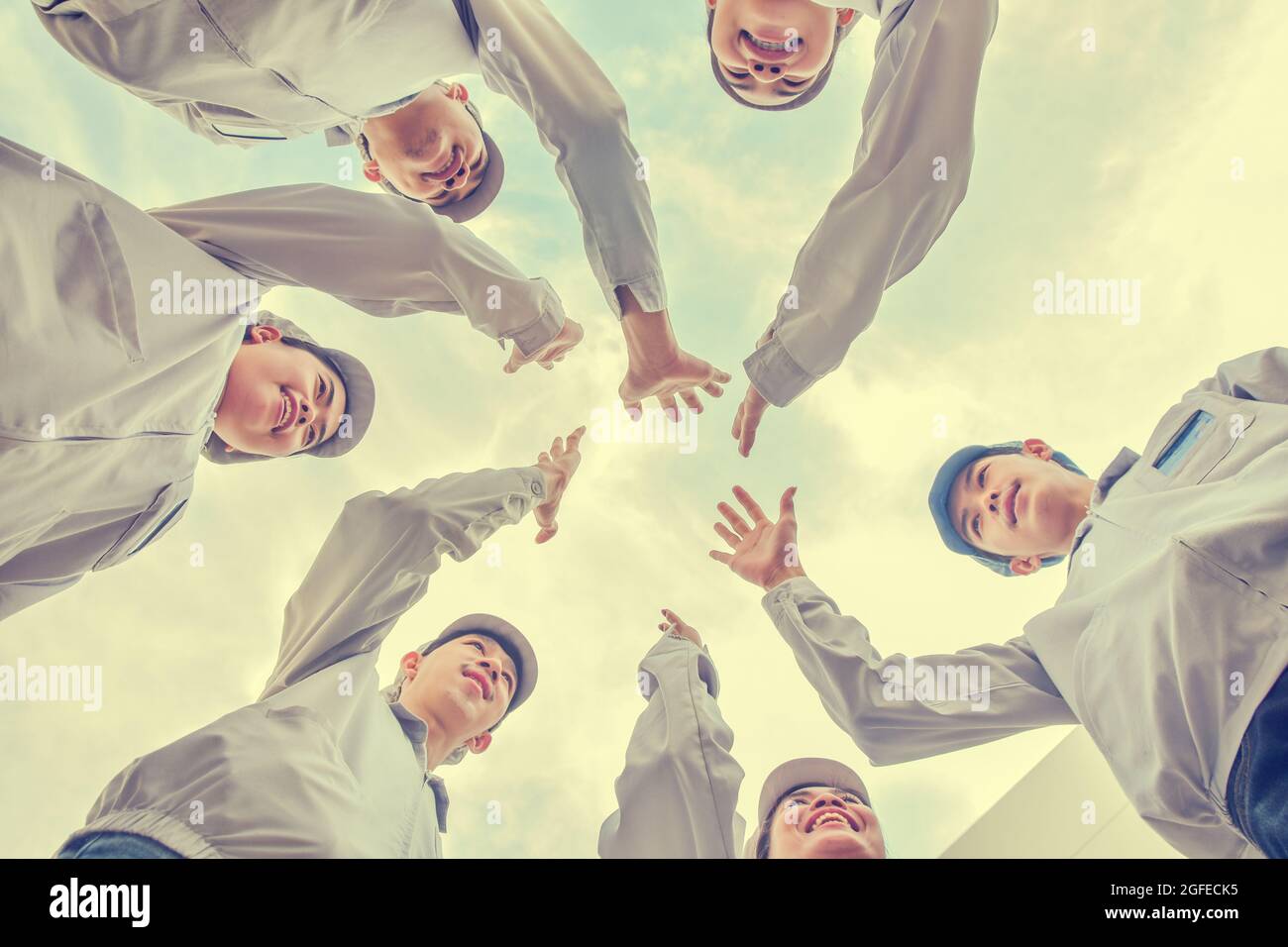 Group people teamwork union hand community Stock Photo - Alamy