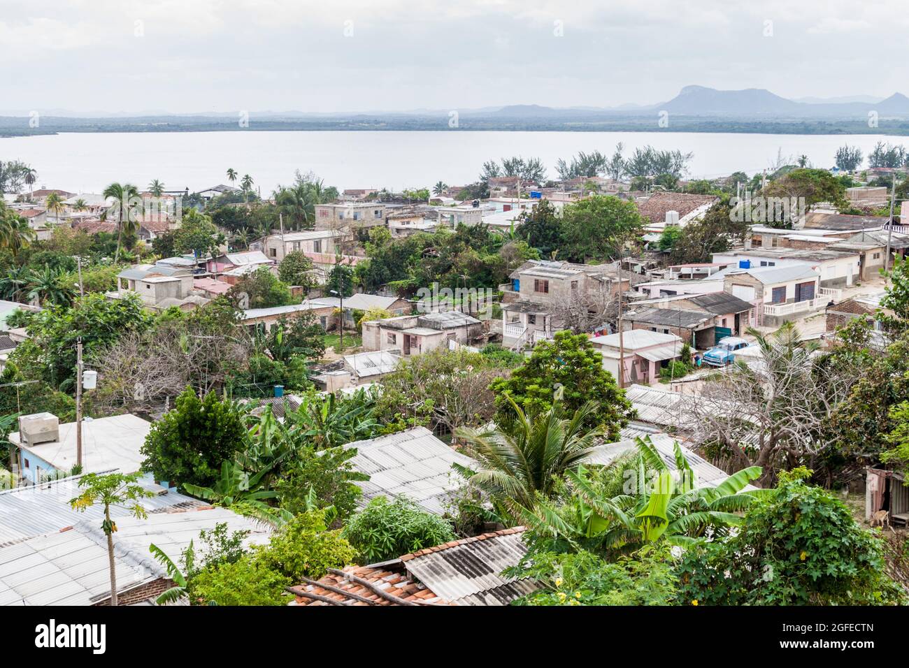 Aerial view of Gibara, Cuba Stock Photo - Alamy