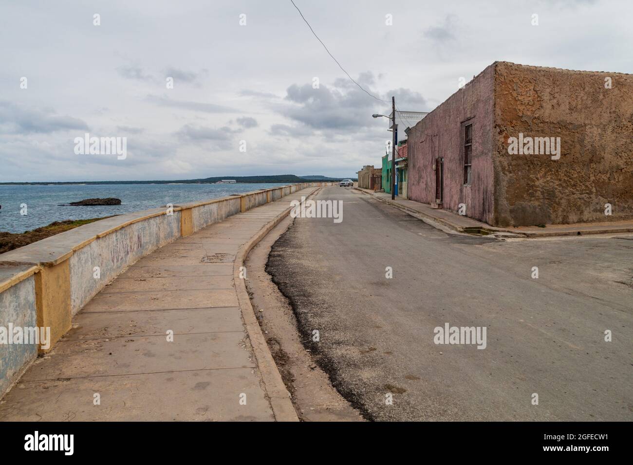Waterfront in Gibara village, Cuba Stock Photo - Alamy