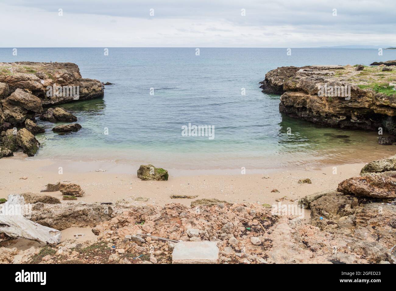 Sea coast in Gibara village, Cuba Stock Photo - Alamy