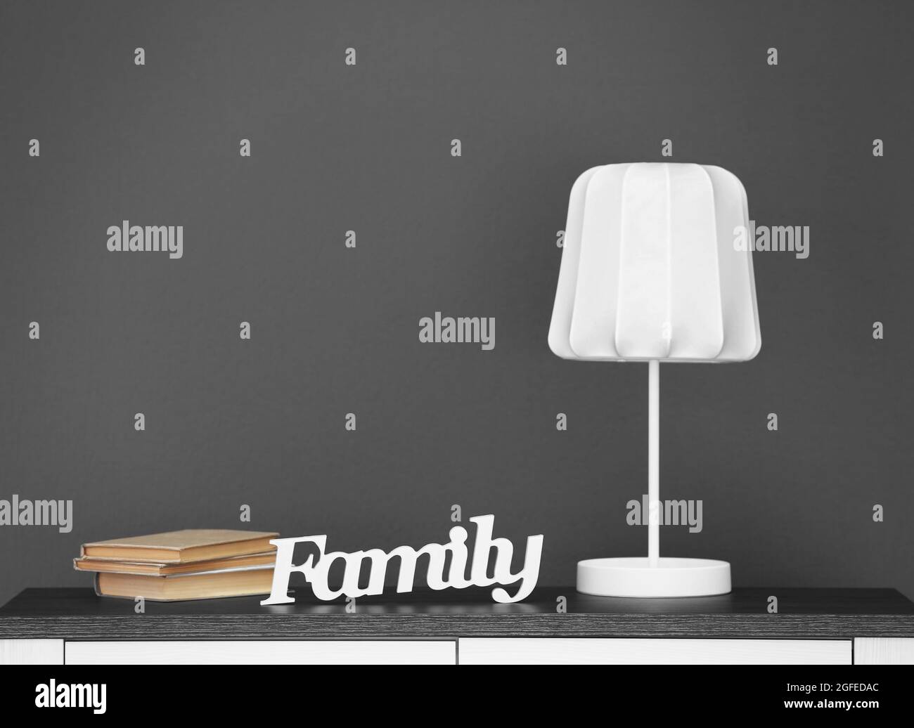 Word Family on grey wall background Stock Photo - Alamy