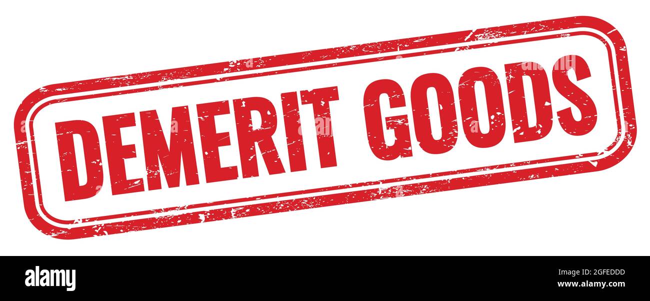 Demerit goods word hi-res stock photography and images - Alamy