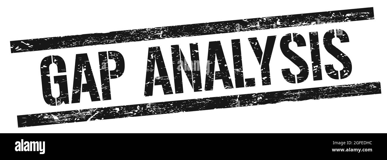 GAP ANALYSIS text on black grungy rectangle stamp sign Stock Photo - Alamy