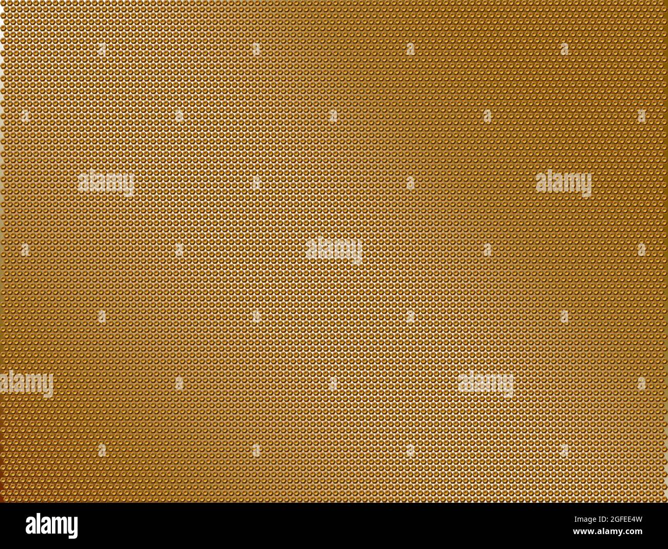 Abstract golden color metal texture steel background. Perforated sheet ...