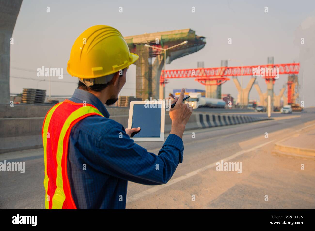 Engineer Helmet work hard development on site construction Stock Photo ...
