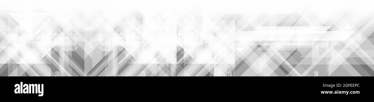 Abstract White triangular geometric vector illustration banner with ...
