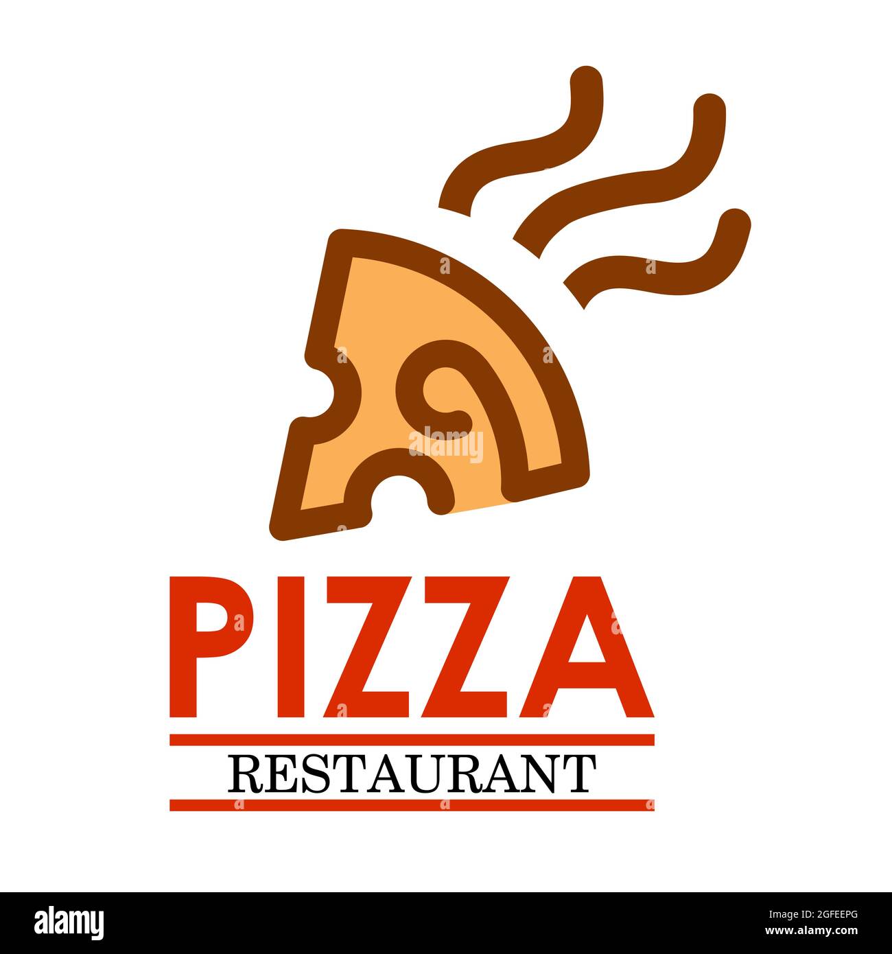 Pizza restaurant vector logo. Template Design Vector Illustration Stock ...